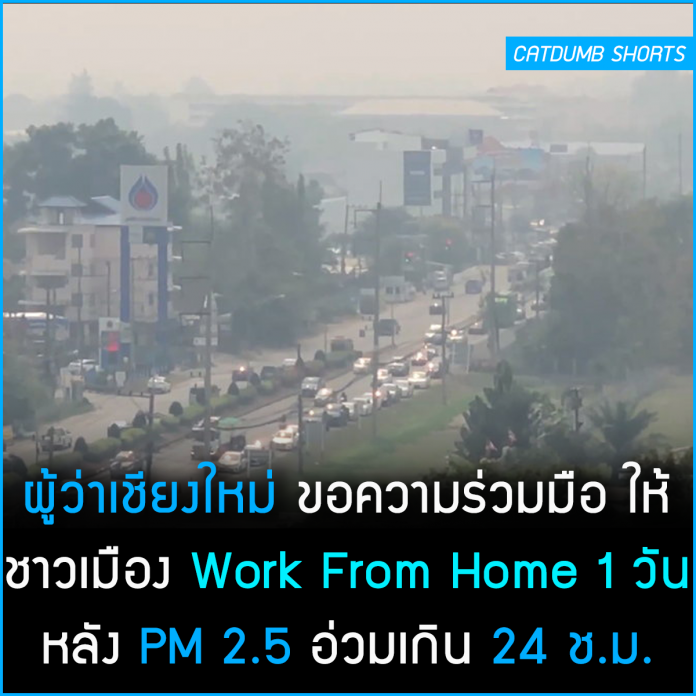 ผู้ว่าเชียงใหม่ ขอความร่วมมือ ให้ ชาวเมือง Work From Home 1 วัน หลัง PM 2.5 อ่วมเกิน 24 ช.ม. ...