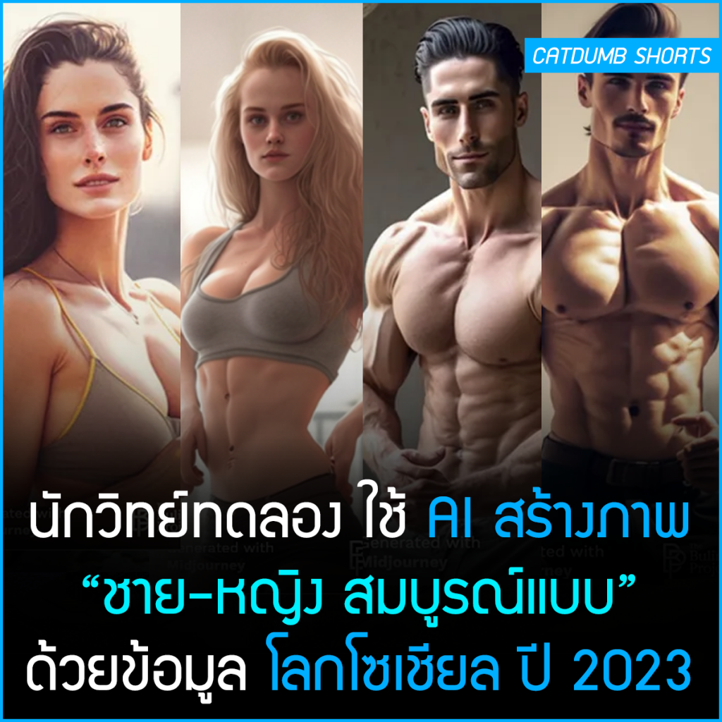 นักวิทย์ทดลอง ใช้ AI สร้างภาพ “ชาย-หญิง สมบูรณ์แบบ” ด้วยข้อมูล โลกโซเชียล ปี 2023 – CatDumb – แค ...