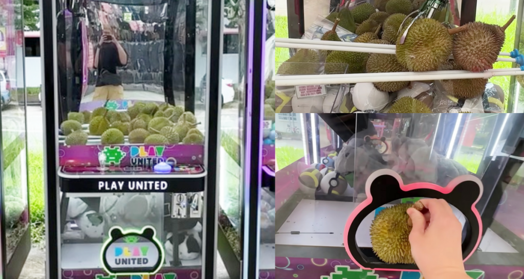 สิงคโปร์ทำตู้คีบทุเรียน คีบครั้งละ 25 บาท ต้องเติมทุเรียนวันละ 200 ลูก – CatDumb – แคทดั๊มบ์ ...