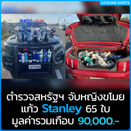 ตำรวจสหรัฐฯ จับหญิงขโมยแก้ว Stanley ถึง 65 ใบ มูลค่ารวมเกือบ 9 หมื่น! – CatDumb – แคทดั๊มบ์ ...