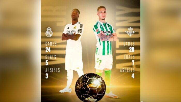 ไอจีเรอัลเบติสอย่างปั่น ทำภาพเปรียบเทียบสถิติ ระหว่าง หมุน The GOAT vs วินิซิอุส รู้แล้วนะว่าใคร ...